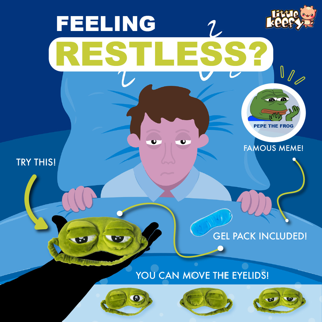 Famous Meme Pepe the Frog (a.k.a Sad Frog) 3D Sleep Mask | Lazada Singapore