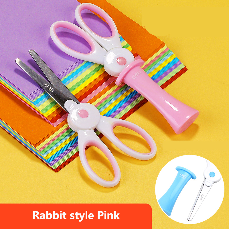 Deli Children's Scissors Cartoon Safety Scissors for Kids DIY Handmade ...