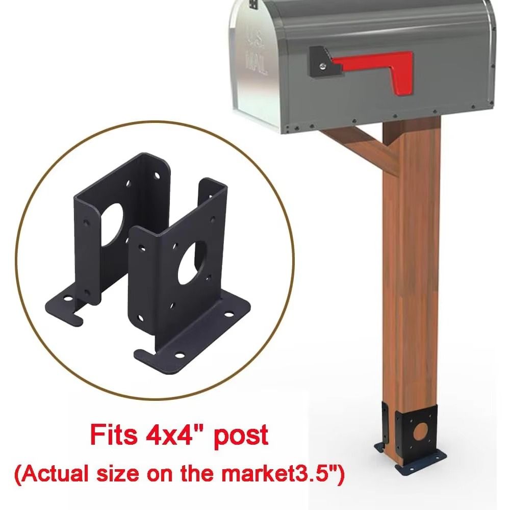 2pcs Base Brackets Sturdy Support Wood Fence Pergola Brackets ...