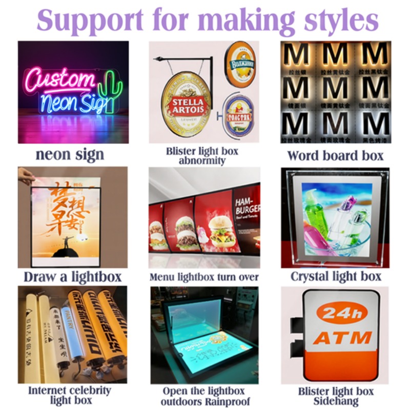 Custom Waterproof LED Box for Cafes Double Sided Bright Storefront ...