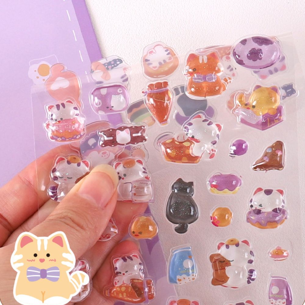 New Cute Particle 3D Embossed Decals DIY Animal Series 3D Relief ...