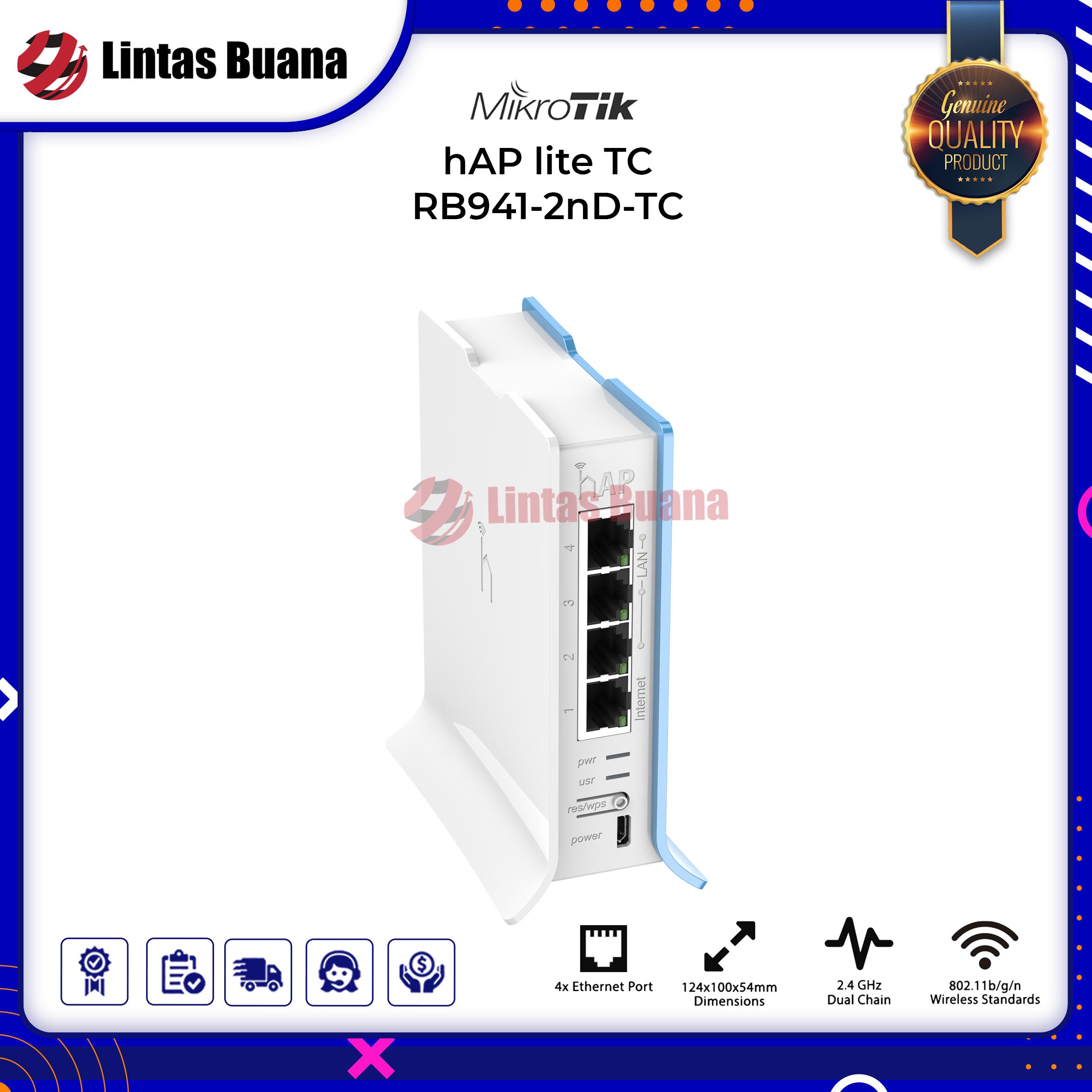 Mikrotik RB941 Router RB941-2nD-TC HAP Lite - Blue White | Lazada Indonesia