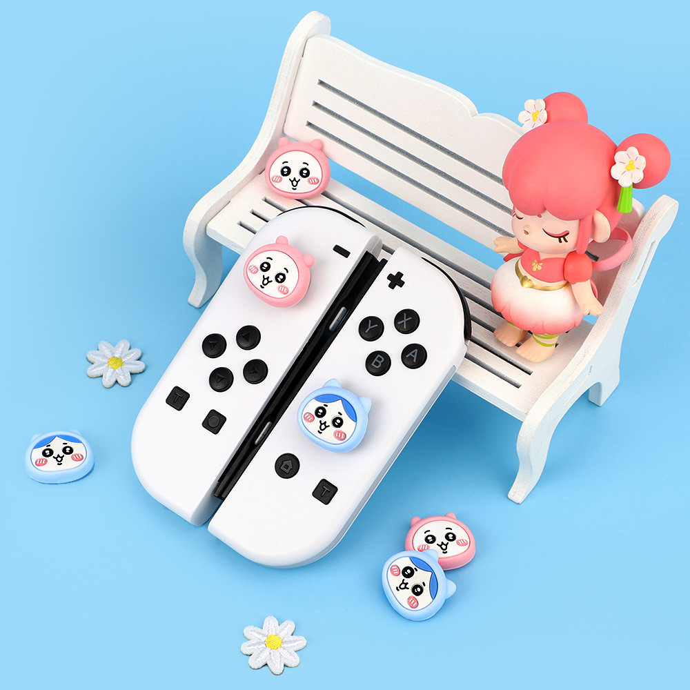 4PCS/Set Chiikawa Cute Silicone Thumb Stick Grip Cap Joystick Cover For ...
