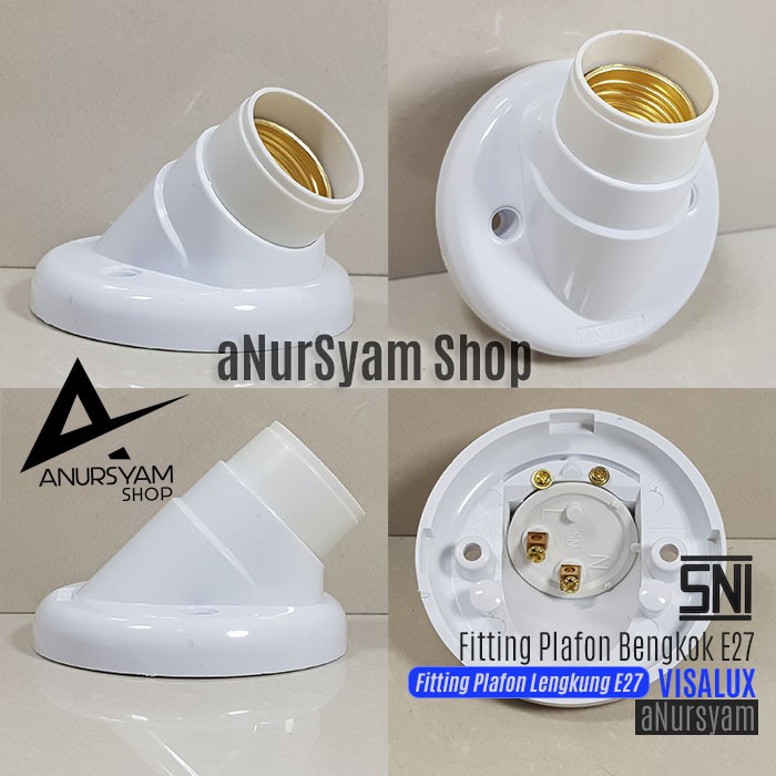 VISALUX Fitting Plafon Bengkok E27 / Fitting Plafon Lengkung VISALUX ...