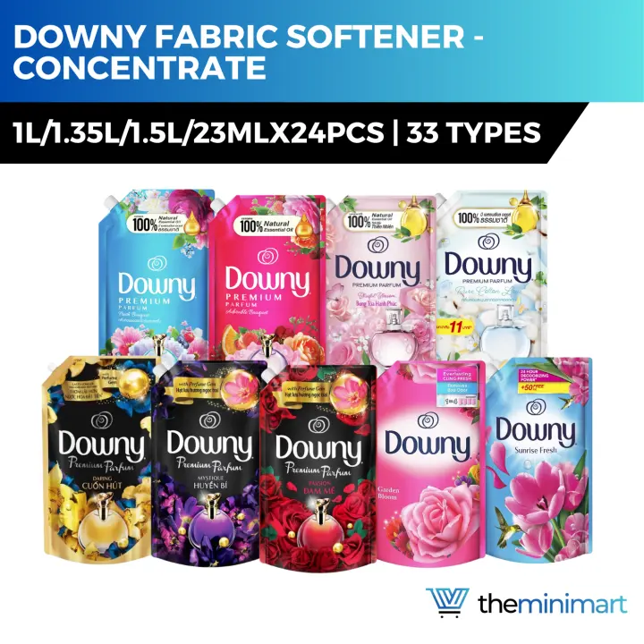 Downy Premium Parfum Fabric Softener Refill 1L 1.35L 1.5L 23mlx24pcs - Daring/Mystique/Passion ...