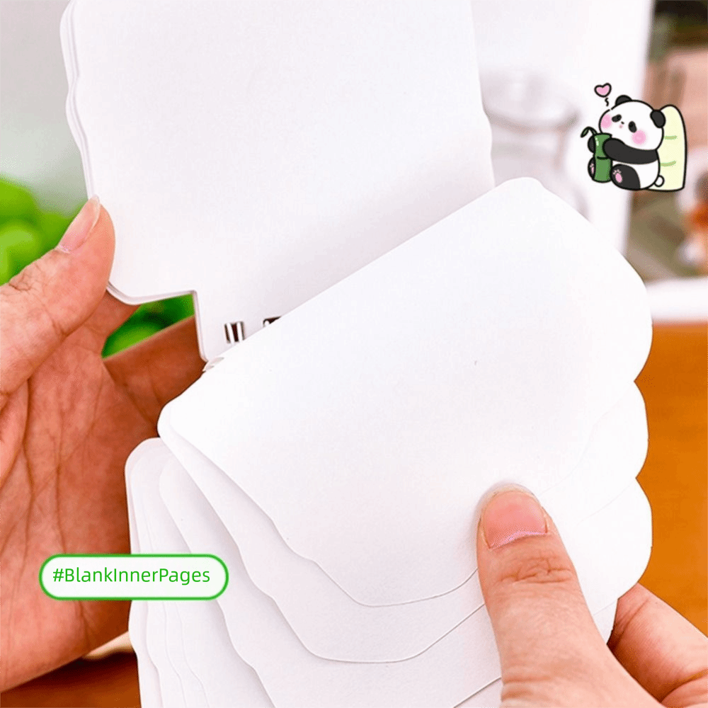 Cartoon Panda Pocket Notebook Loose-leaf Square Mini Notebook 50Sheets ...