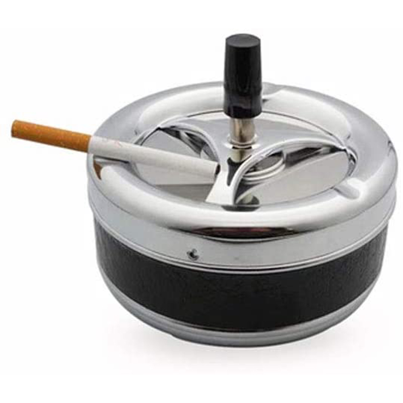 Automatic Cleaning Rotating Ashtray, Stainless Steel Finger Pressure ...