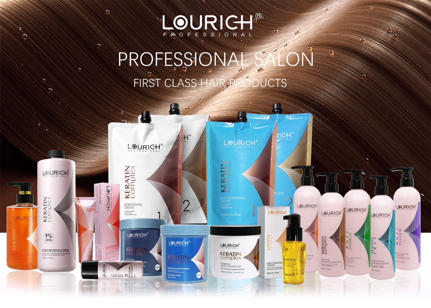 Lourich Professional Keratin Complex Hair Dye Color Cream - 4.18 Deep ...