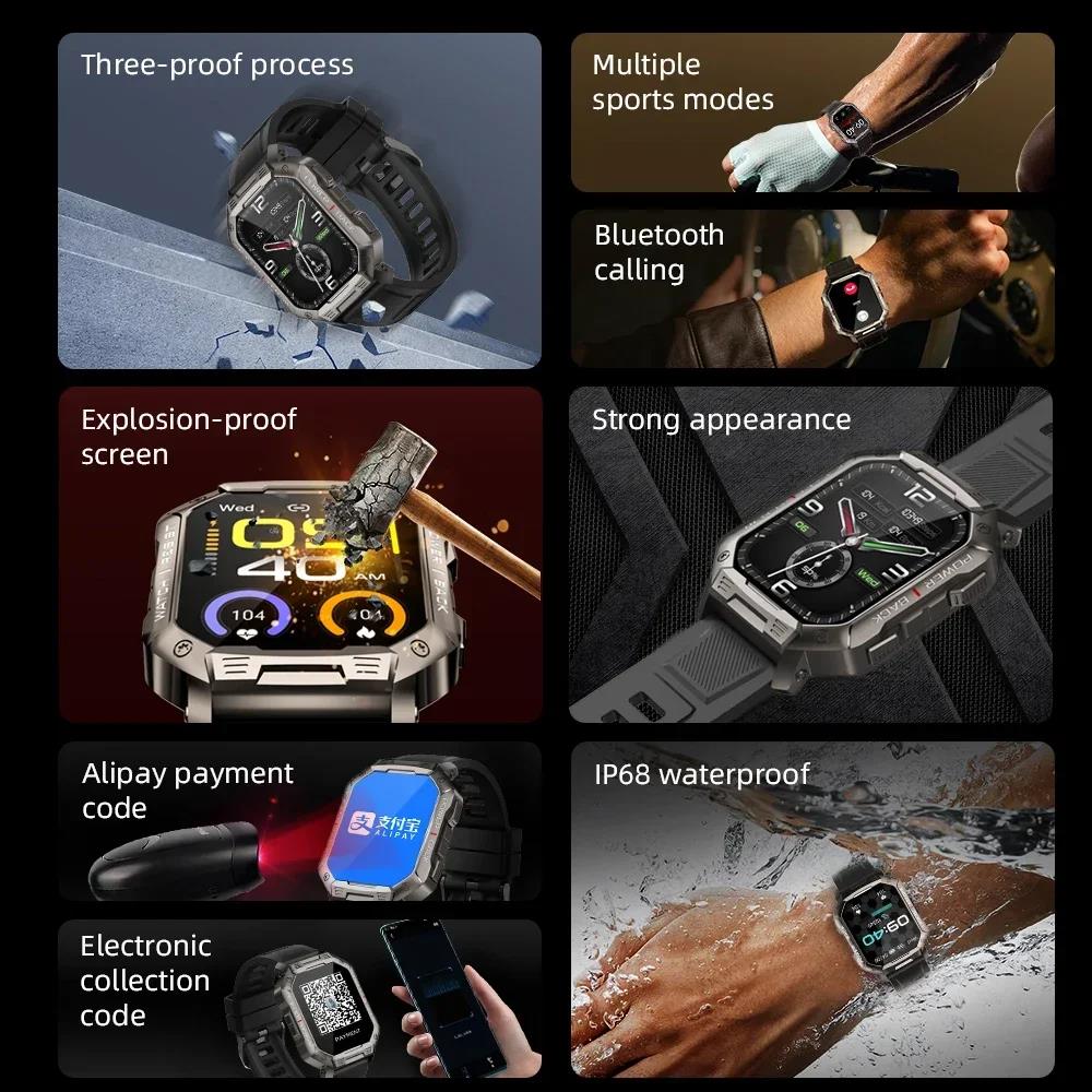 New KUMI Smart couples Watches NFC Smartwatch Bluetooth Call life ...