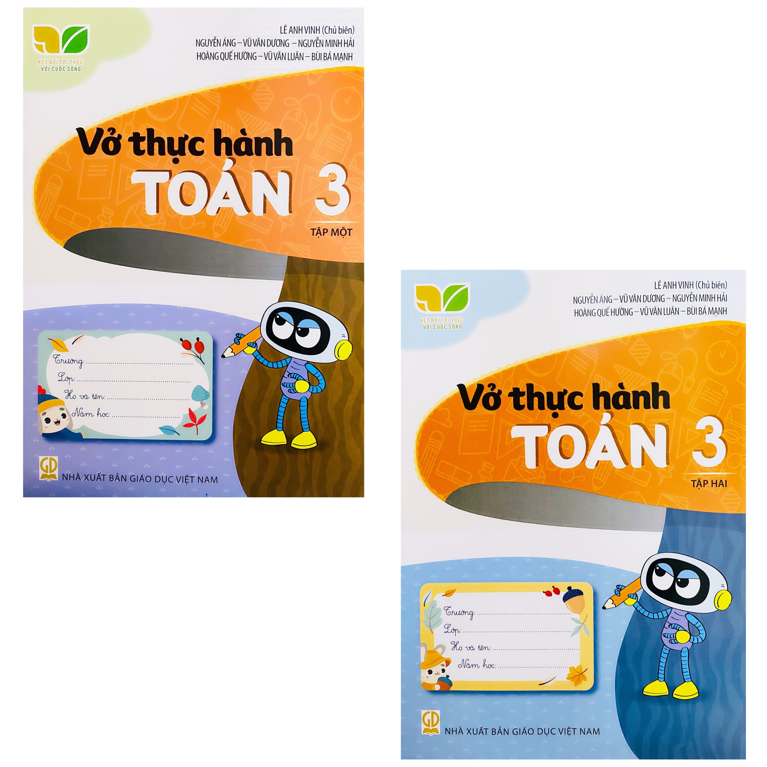 Edubook - Combo Vở thực hành Toán lớp 3 tập 1+2 (Kết nối tri thức với ...