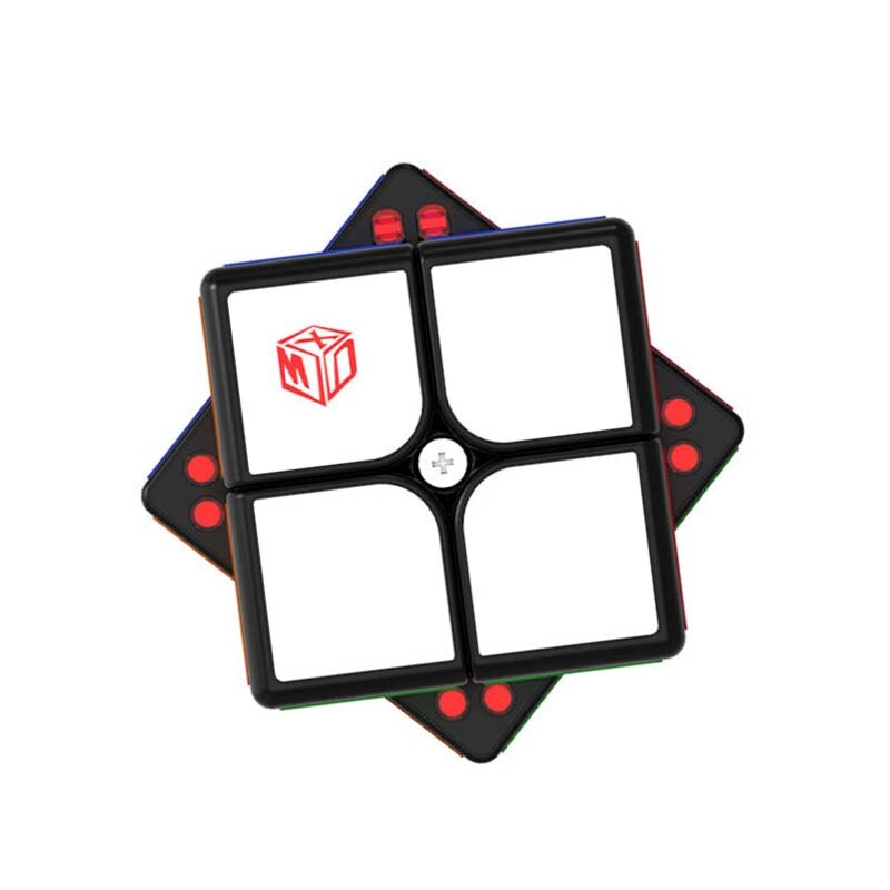 Qiyi X-MAN FLARE 2X2 Magnetic Black Magic Cube Mofangge 2X2x2 XMD ความ ...