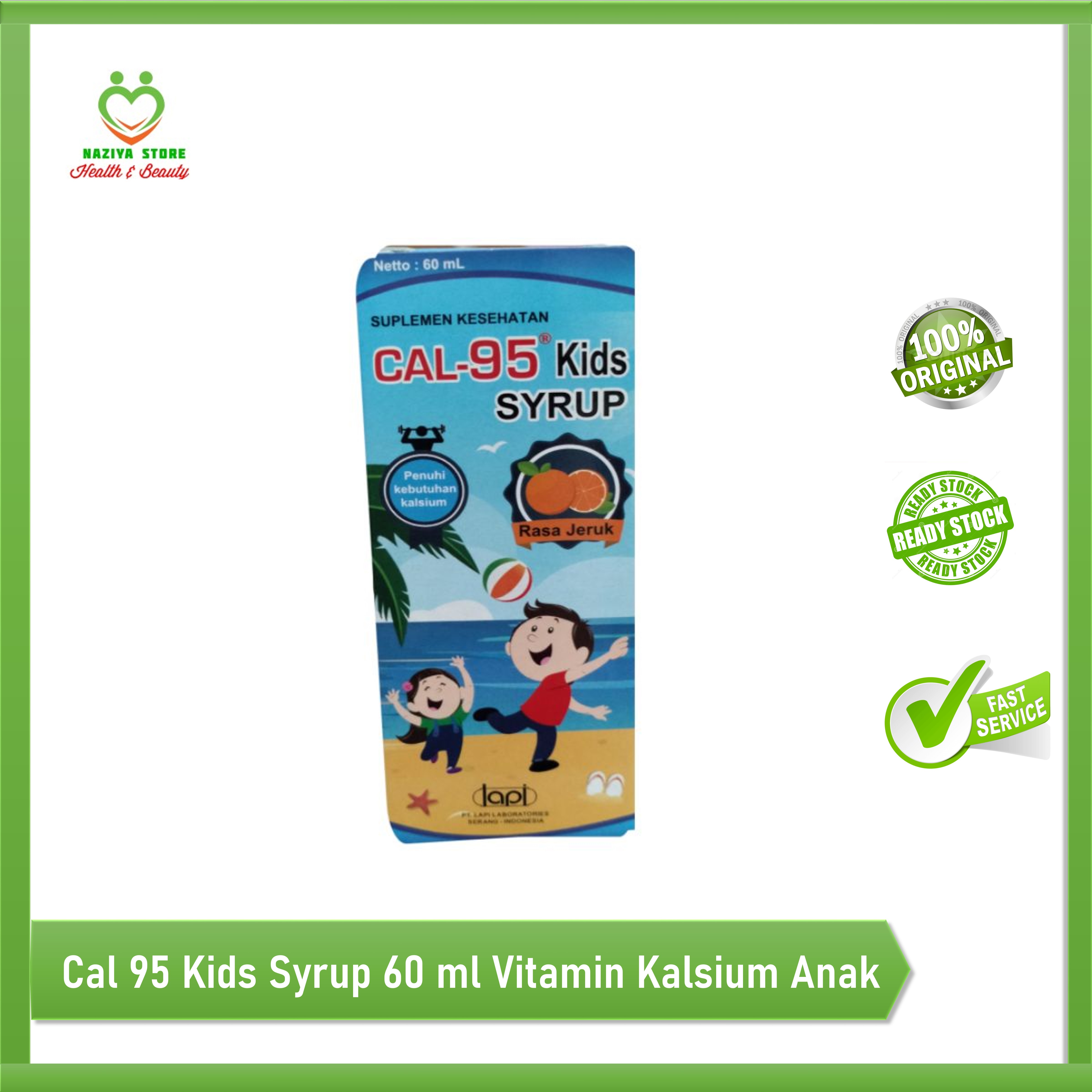 Cal 95 kids syrup 60 ml Vitamin Kalsium Dan pertmbuhan tulang dan gigi anak | Lazada Indonesia