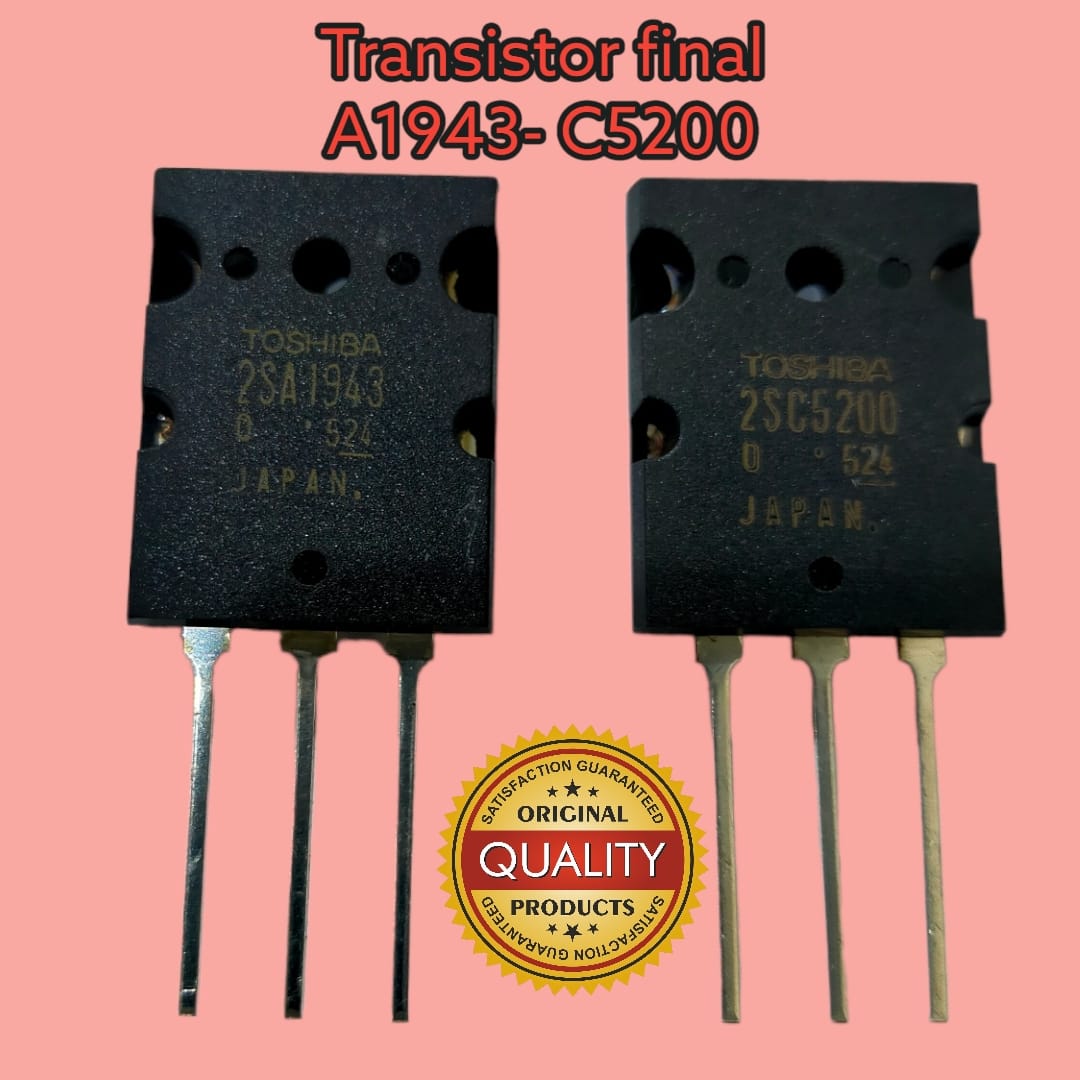 KOMPONEN AUDIO TRANSISTOR FINAL 2SA1943 2SC5200 ORIGINAL JAPAN A1943 ...
