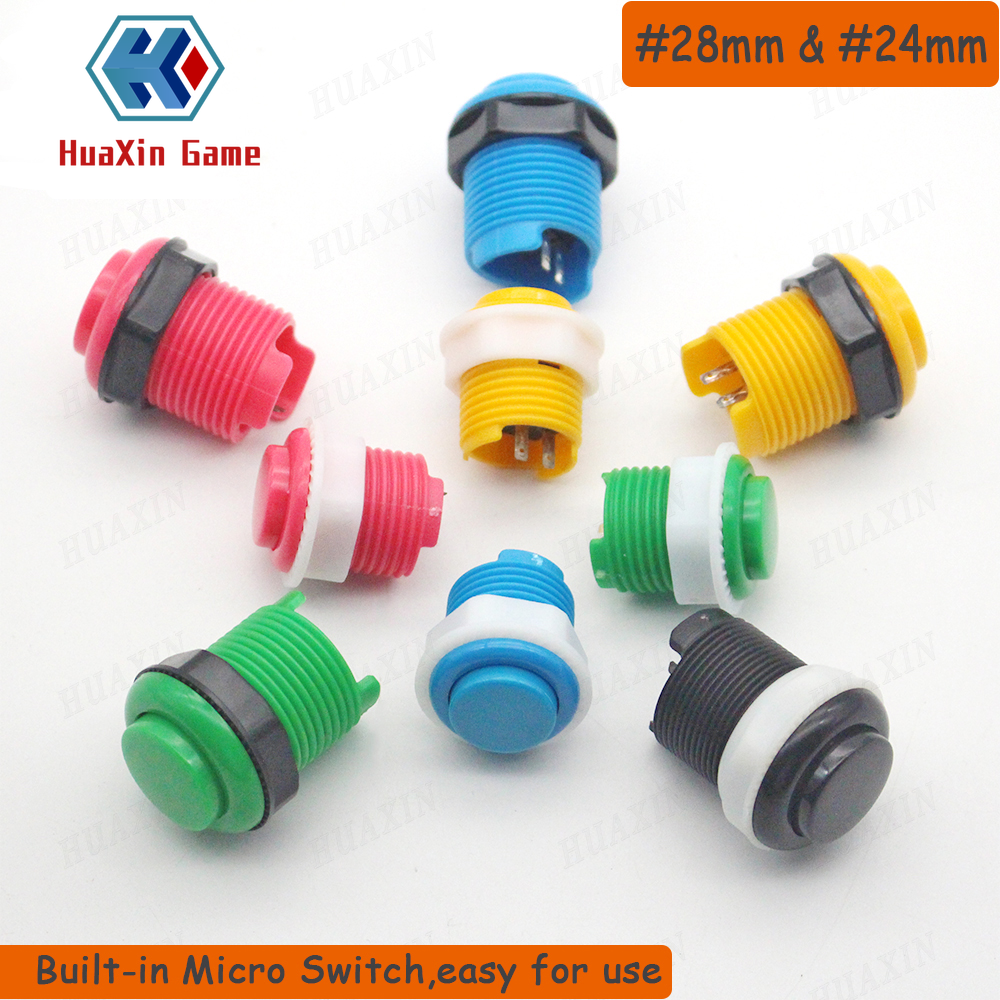 1 Unit Arcade Game Push Buttons 28mm 24mm Durable Player Start Game ...