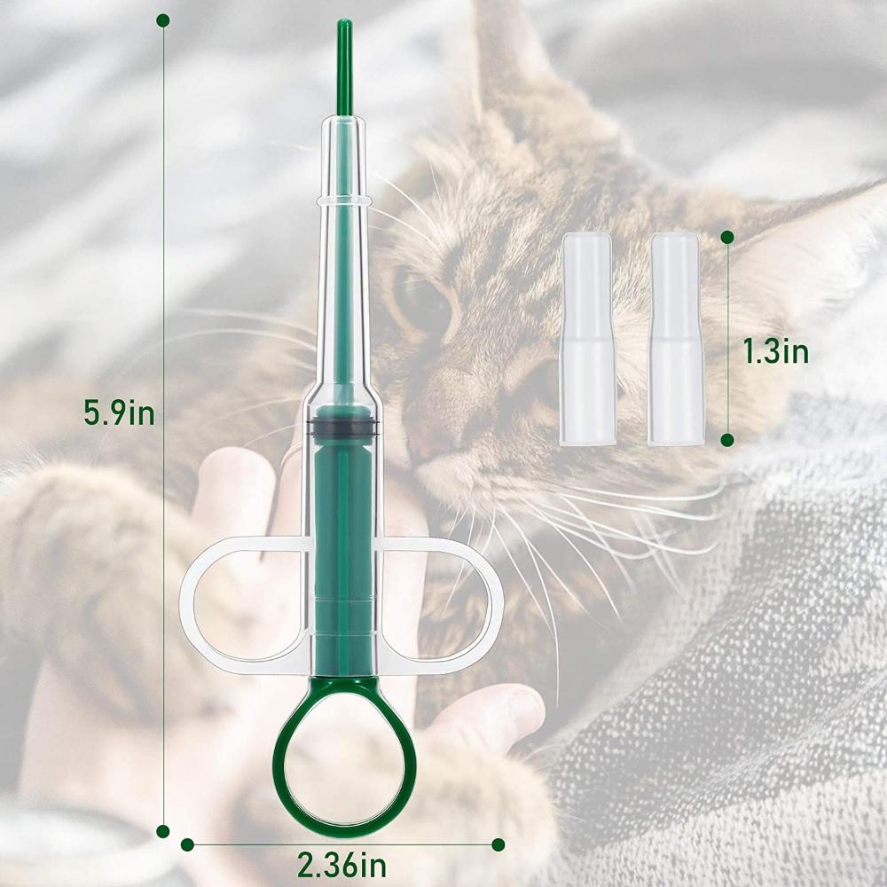 Silicone Tip Medicine Feeder Dog Piller Pill Gun Tablet Syringe Pusher ...