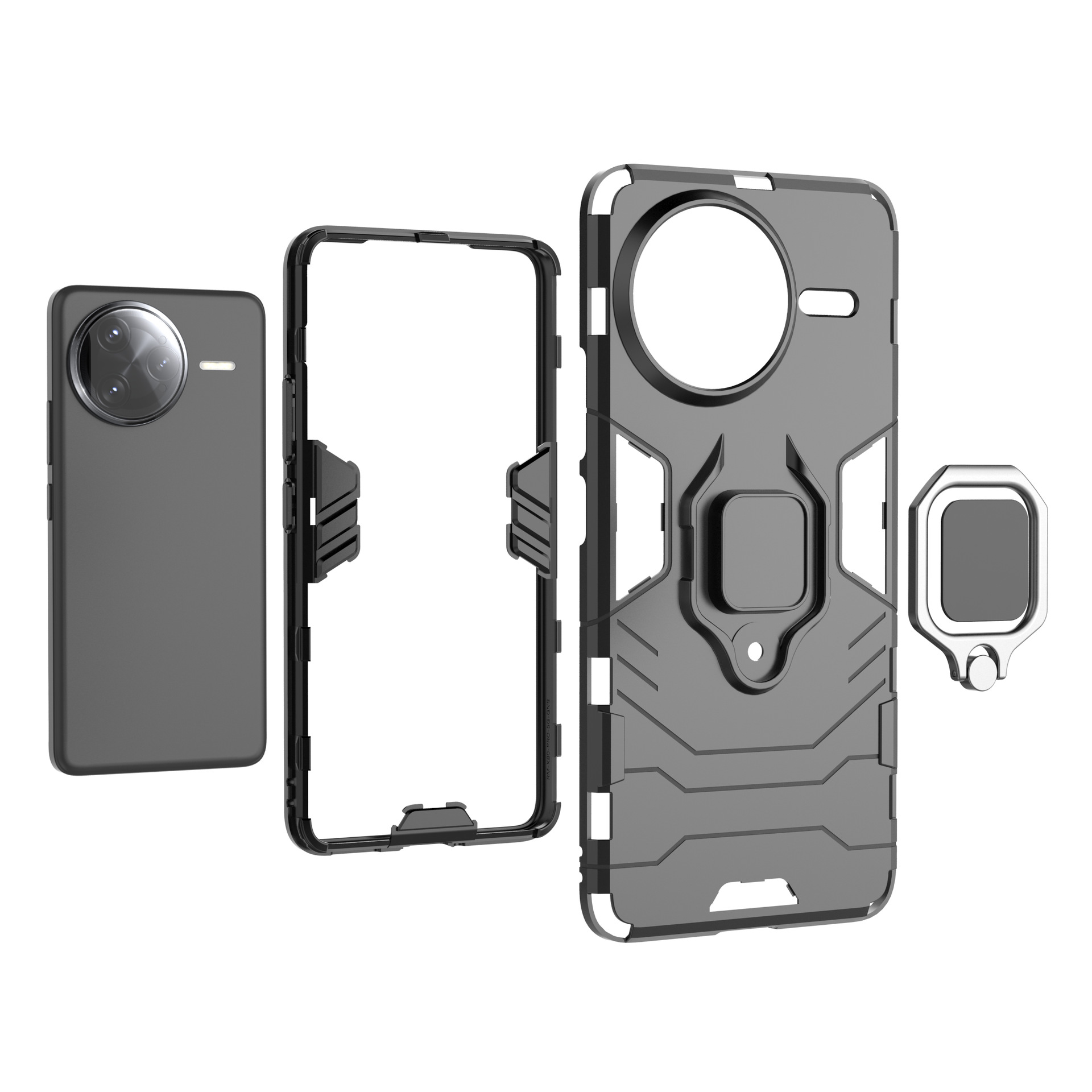 Xiaomi Redmi K80 Pro Shockproof Phone Case with Ring Holder | Daraz.com.bd