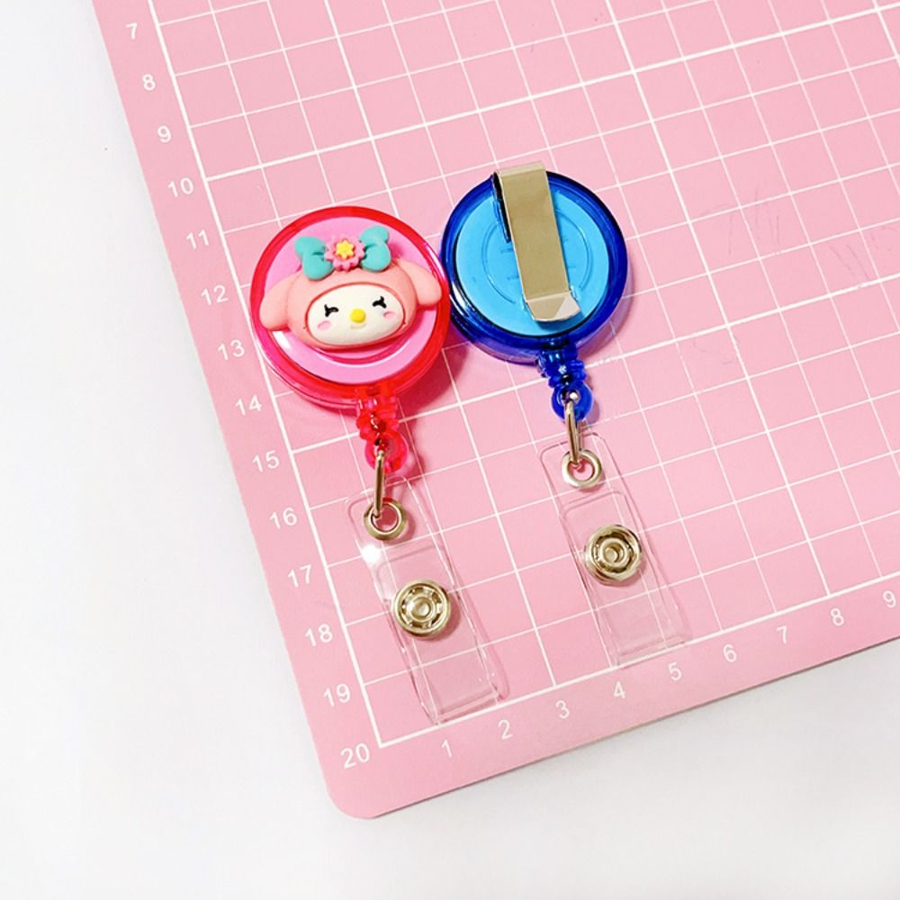 Office Accessories Cinnamoroll ID Card Holder Kuromi Melody Retractable ...