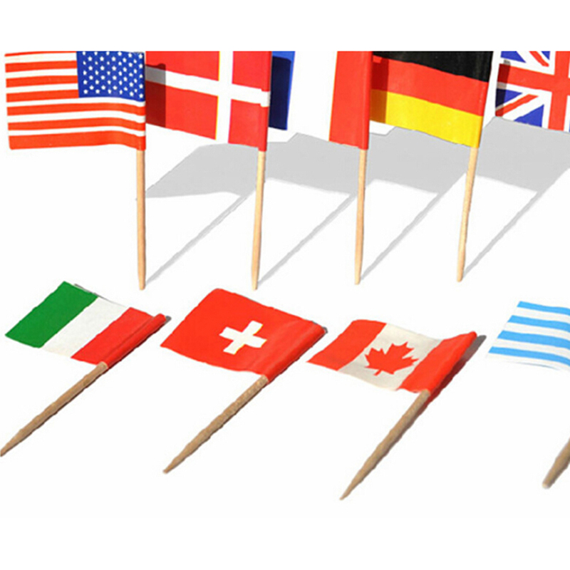 100PCS National Flag Toothpick Picks Flags Countries & World Flags for ...