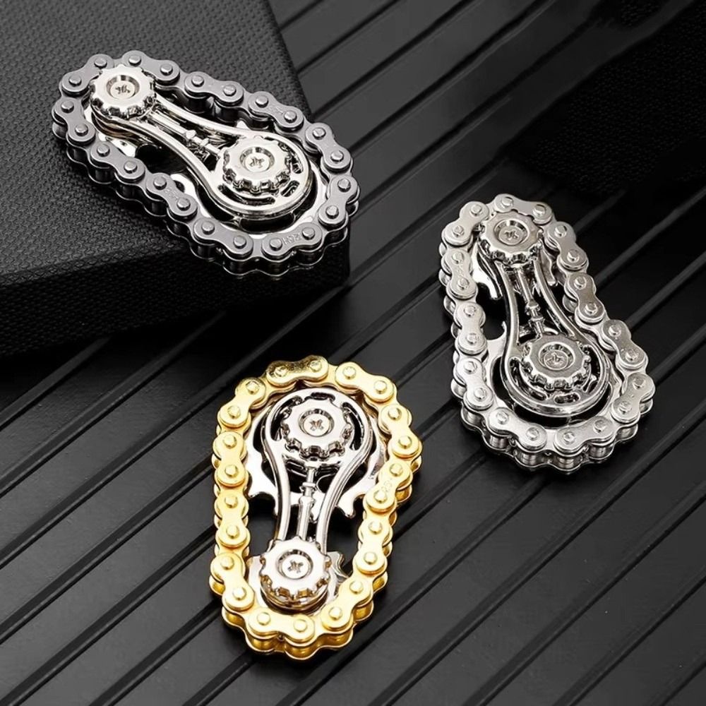 Mechanical Toy Creative Flywheel Fidget Spinner Metal DIY Sprockets ...