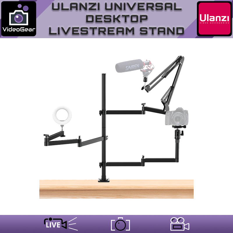 Ulanzi Universal Desktop Livestream Stand — (Flexible Desk Mount Live ...
