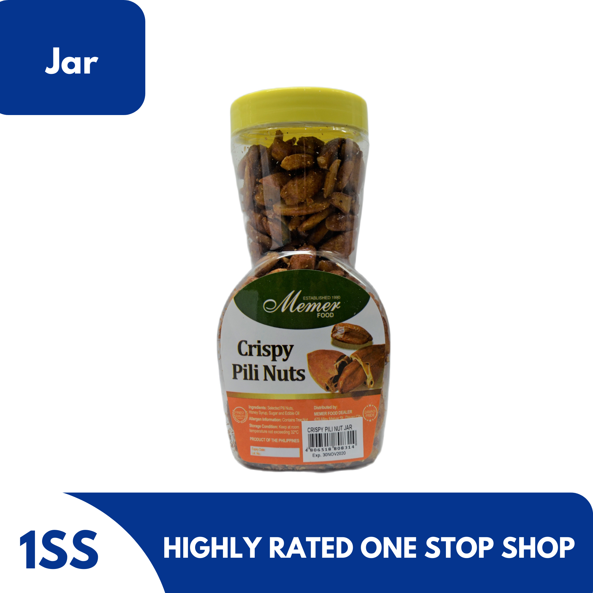 Memer Food Crispy Pili Nuts Jar (Exp Mar 30, 2023) | Lazada PH