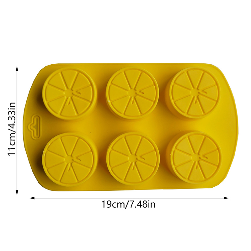 Fruit Shaped Silicone Mold Lemon DIY 6 Holes Soap Mold Fondant ...
