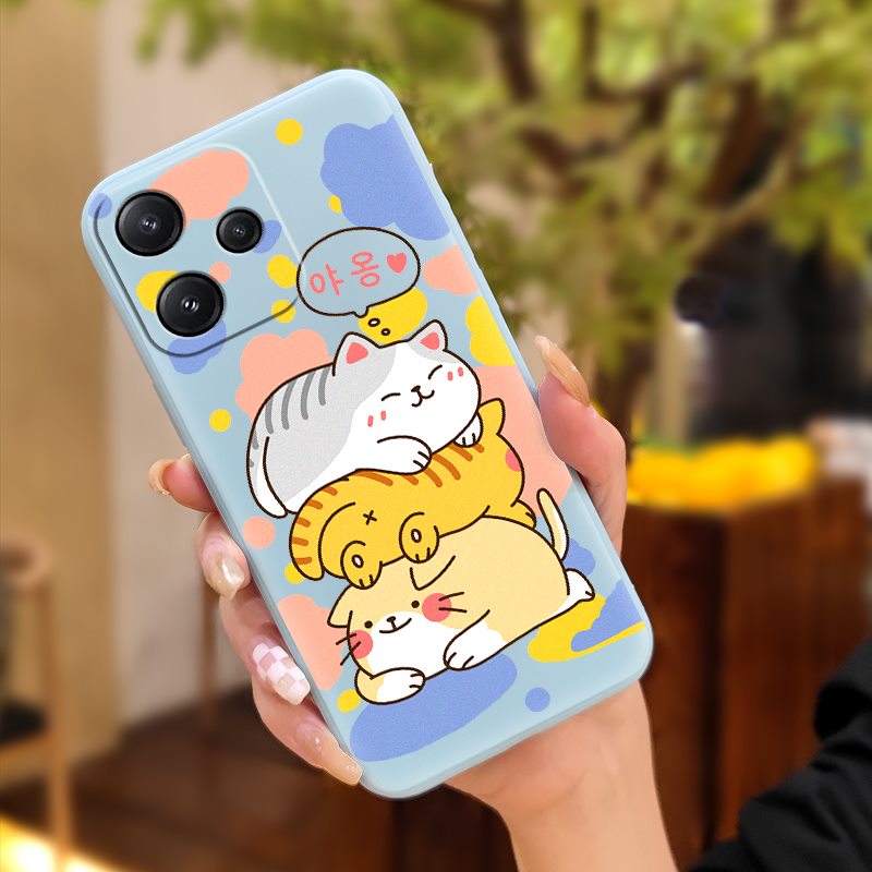 Anti-fall Liquid silicone shell Phone Case For Redmi12 4G Back Cover ...