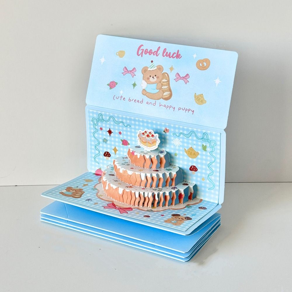 Greeting Card 3 D Pop-Up Folding Birthday Red Envelope 6 Slots ...