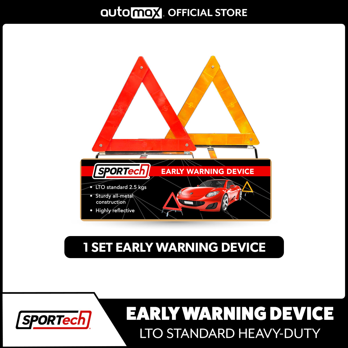 Early Warning Device / EWD / Warning Triangle LTO Standard Heavy Duty ...