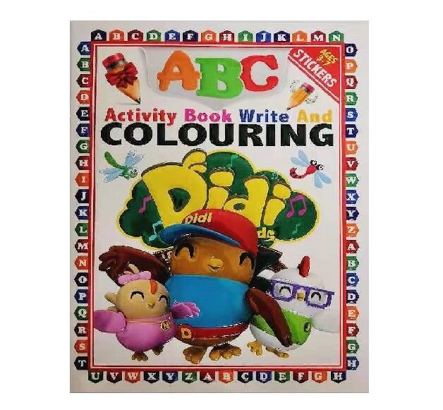 Kids Coloring & Writting Alphabet ABC Book Sticker A4 Size Early ...