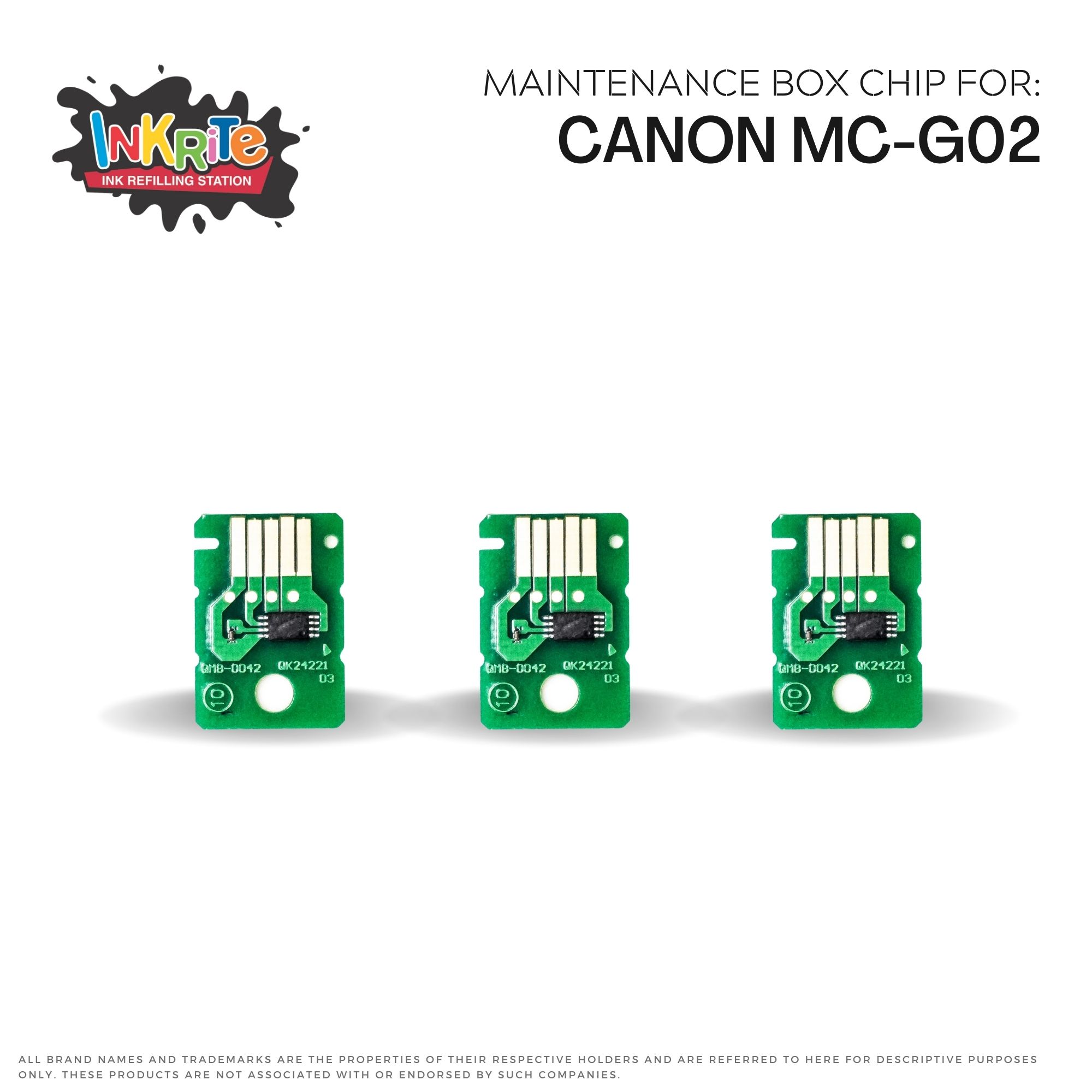 Inkrite MC-G02 Maintenance Box Chip for Canon G1020 G2020 G3020 G570 ...