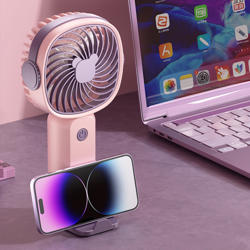【Best value】 Portable USB Charging Mini Cooling Fans With Phone Holder ...