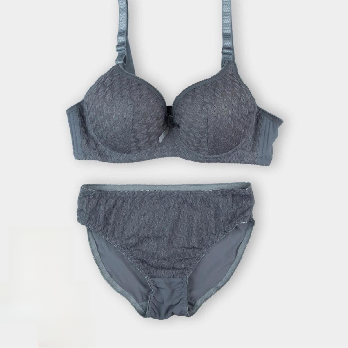 Espico Pink Black Zephyr Padded Bra and Panty Set | Padded Cup Shaped ...