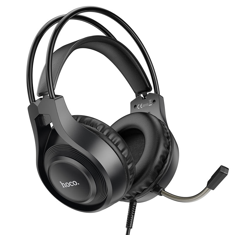 HOCO W106 หูฟังเกมมิ่ง แบบมีสาย AUX 3.5mm ไมค์ในตัว ตัดเสียงรบกวน ...