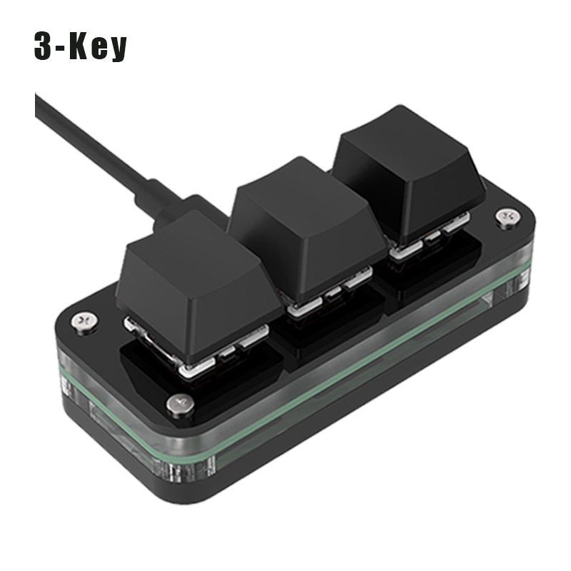 Sikai Black 2 Key Keyborad ABS Mini Mechanical Keyboard 3 Keys Copy ...