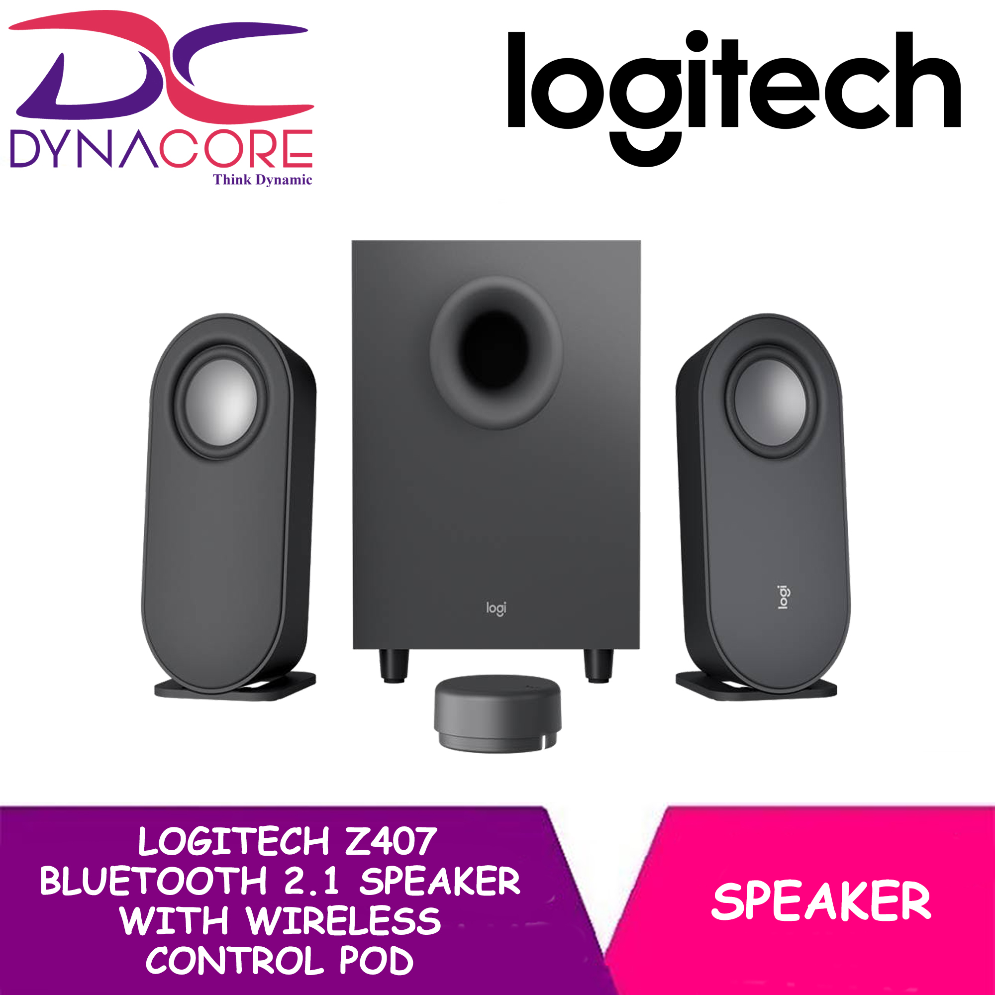 DYNACORE - Logitech Z407 Bluetooth 2.1 Speaker with Wireless Control ...
