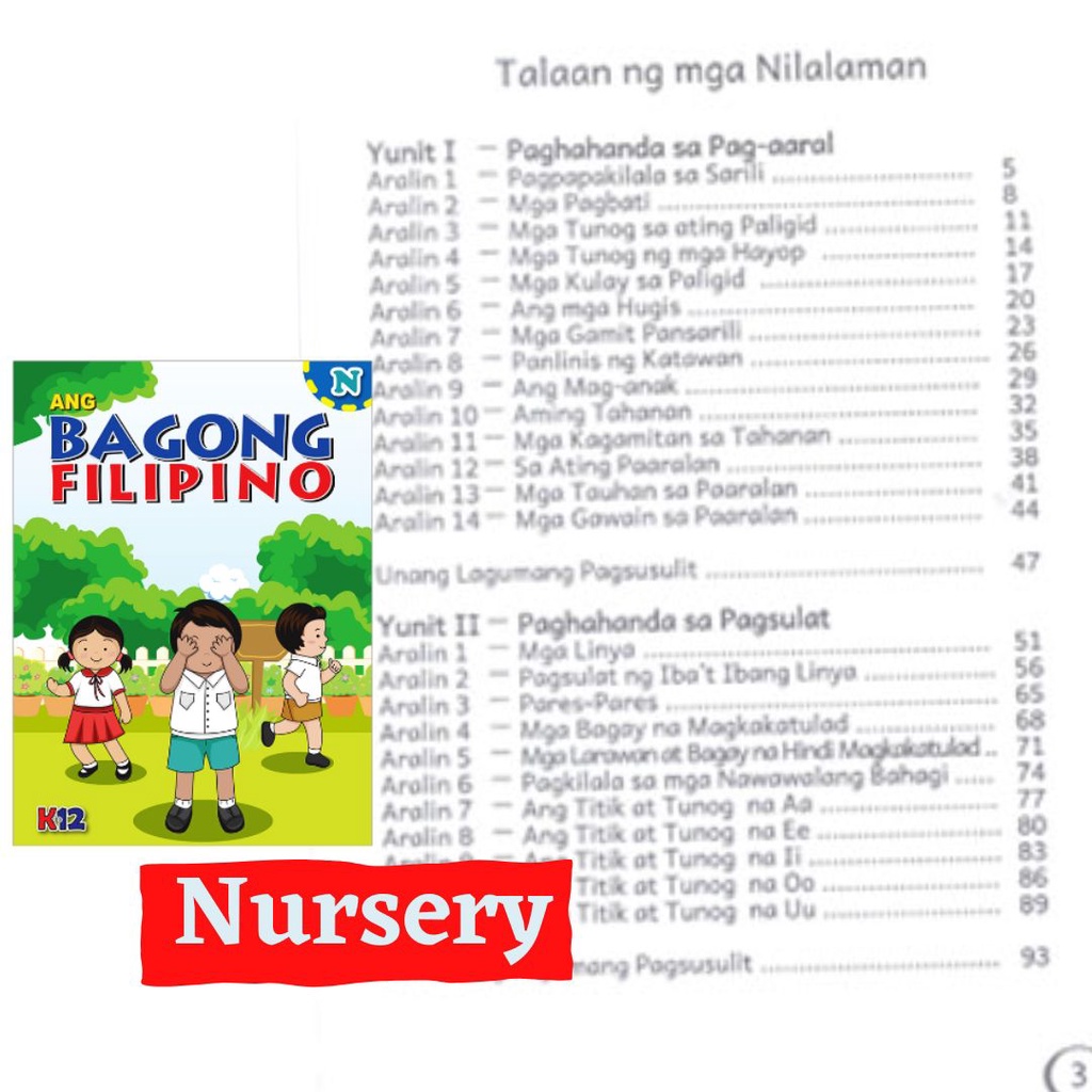 Ang Bagong Filipino workbook (Filipino) Nursery to Grade 3 | Lazada PH