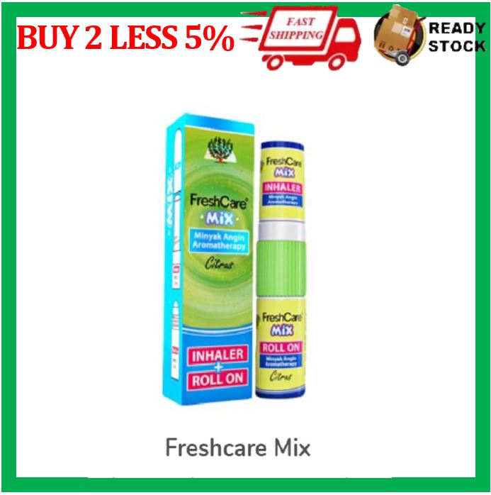 {Pack of 5} Freshcare Mix Citrus Inhaler + Roll On Aromatherapy Roll On ...