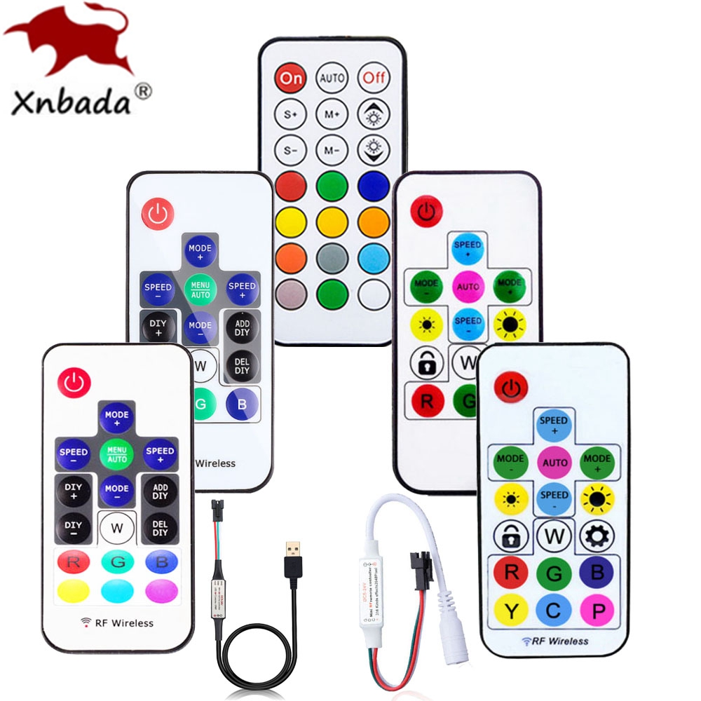 Ws2811 Ws2812b Led Pixels Strip Controller Ws2812 Usb/dc Mini 3keys Rf ...