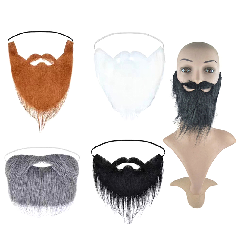 1PC Unisex Fancy Fake Beard Halloween Costume Facial Hair Moustache Wig ...