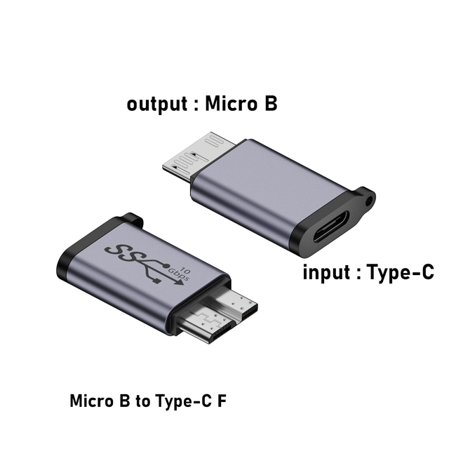 【Inkwell Tales】10g Micro B To Usb C 3.1 3.0 Male To Type C Female ...