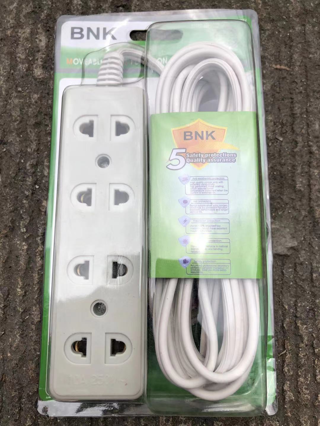 Power Socket Extension BNK Moveable Multi Function Round hole 5M-2Gang ...