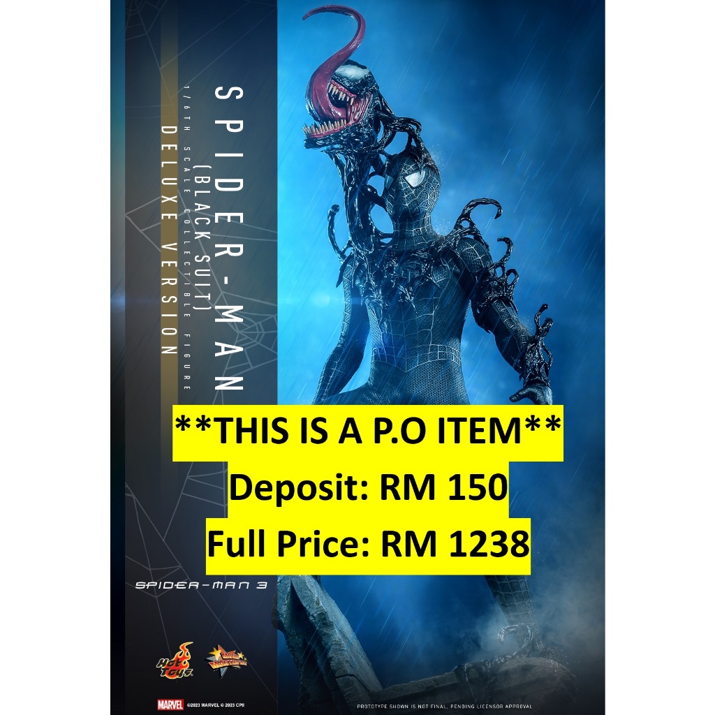 Hot Toys P.O - MMS728 - Spider-Man 3 - 1/6th scale Spider-Man (Black ...