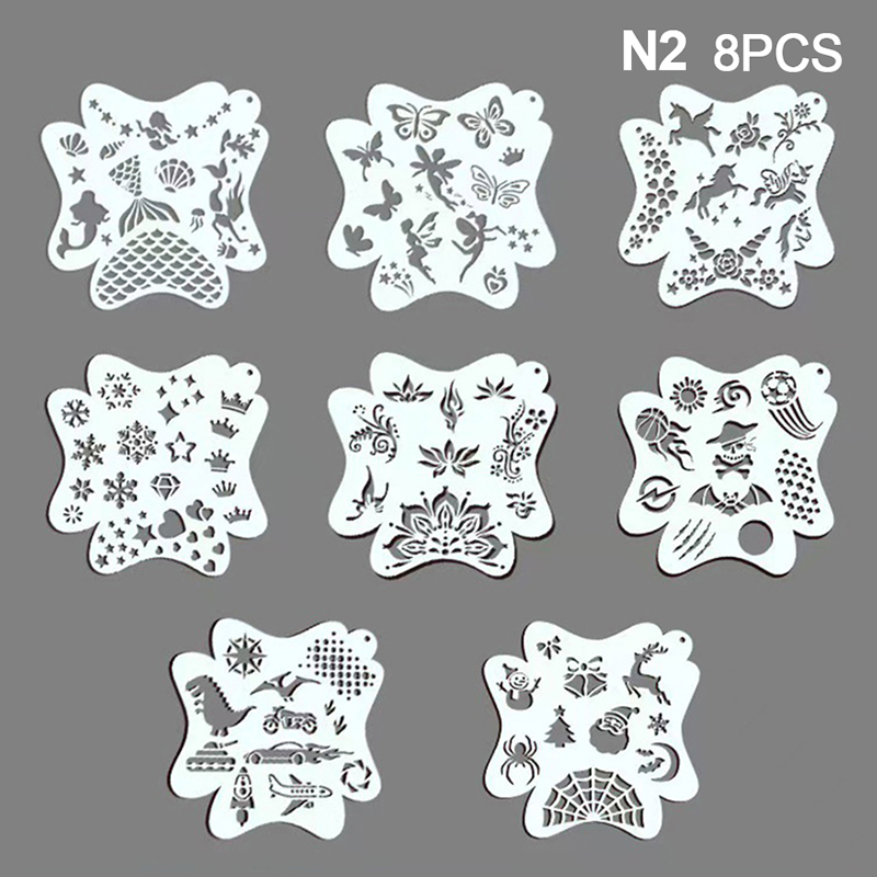 Stencils For Body Painting Face Art Stamps Temporary Tattoos Reusable ...