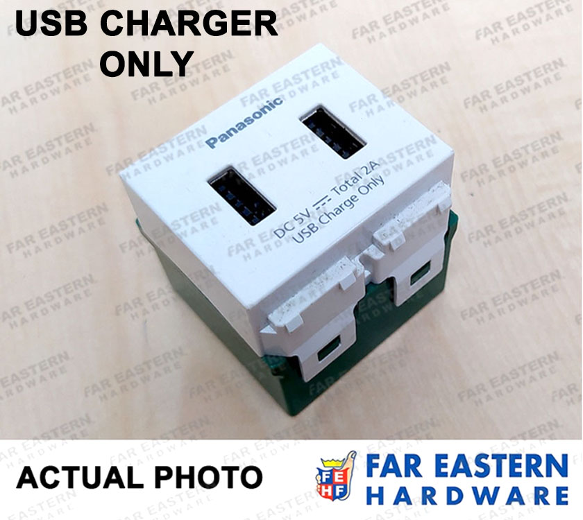 PANASONIC USB Charger Socket 2 Gang 5V WEF1172W8 Made in Taiwan | Lazada PH