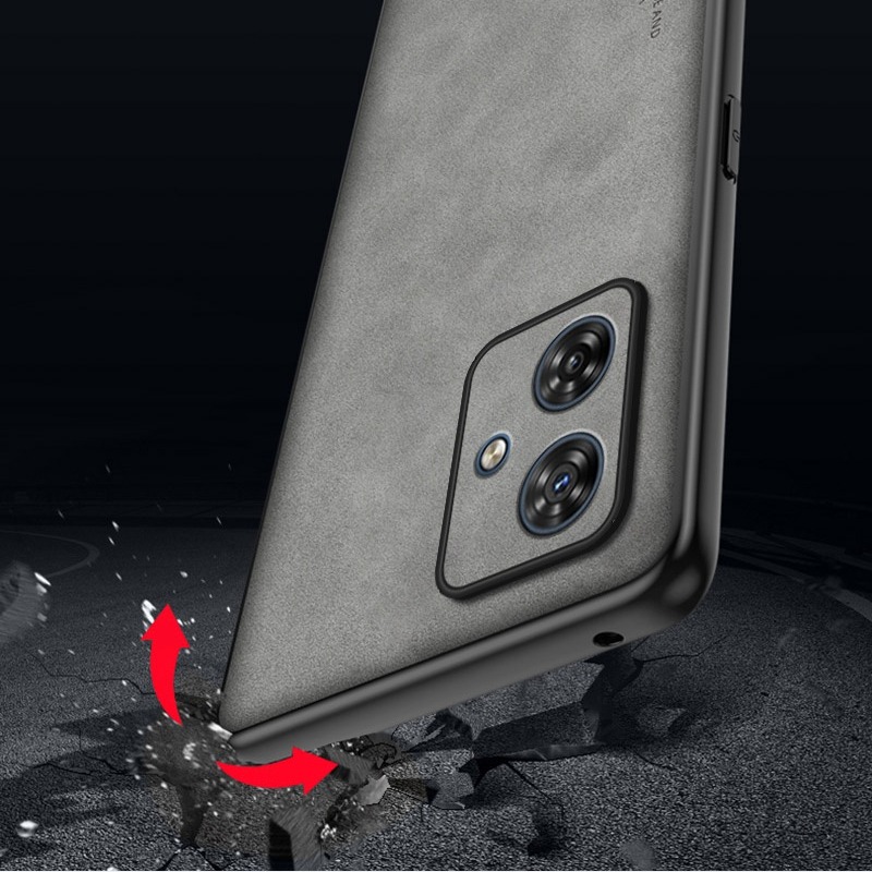 For Moto G35 Case Frosted Soft Vintage Leather Anti Drop For Motorola ...