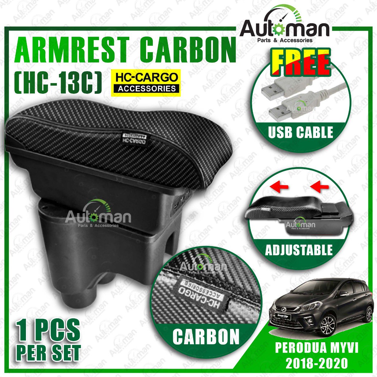 Perodua Myvi 2018 - 2021 HC Cargo CARBON Premium USB LED Indicator ...