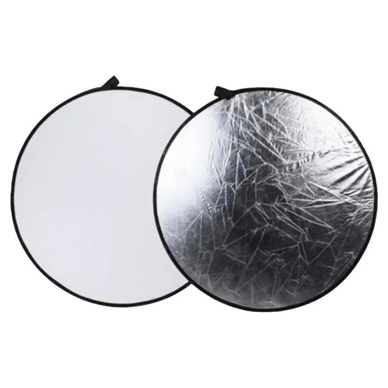 Photography 30cm60cm80cm110cm 2 in 1 Sliver White Reflector Photo ...