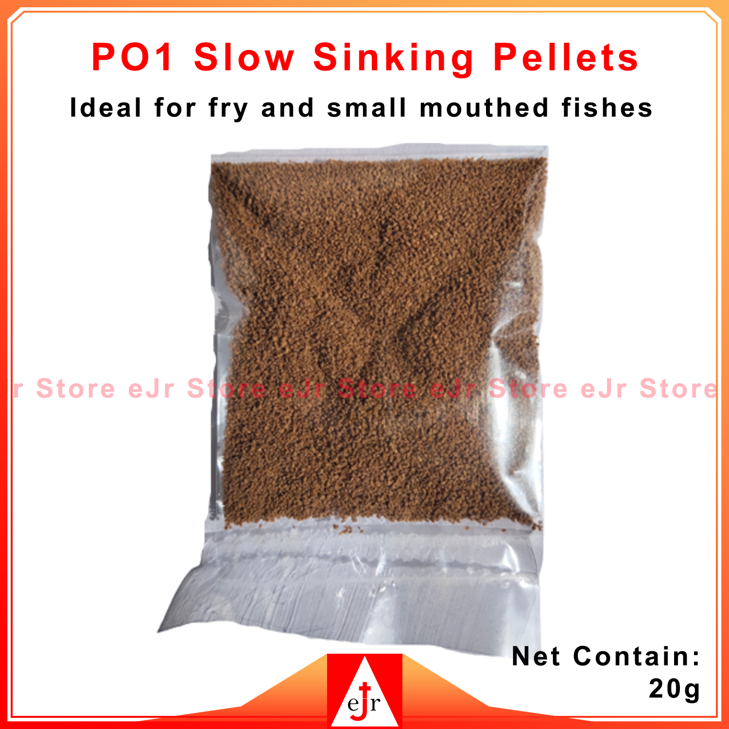 eJr Store - PO1 Sinking Fine Slow Sinking Pellets Fry Fish Feeds 20g ...