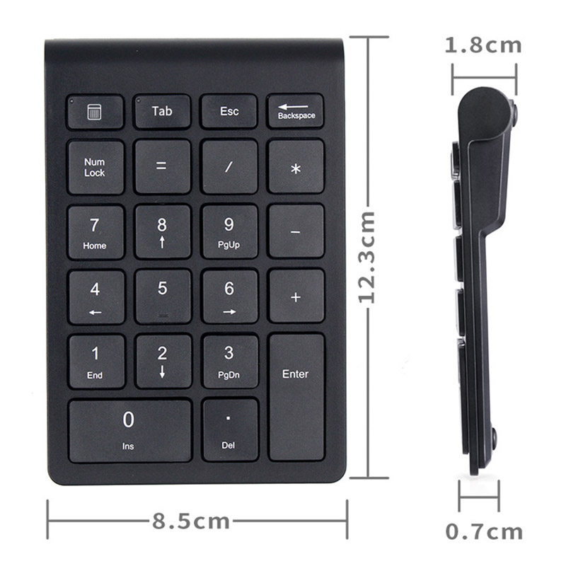 Bluetooth Number Pad, Wireless Bluetooth 22 Keys Multi-Function Numeric Keypad Extensions for ...